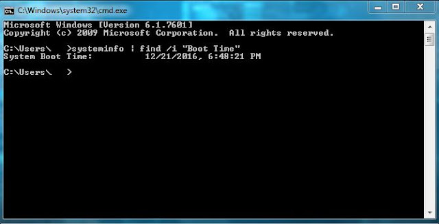 76 Never End: USE CMD OR POWERSHELL TO FIND LAST BOOT TIME