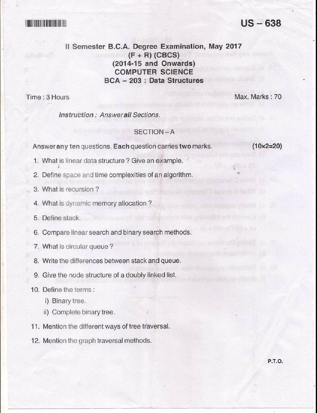 Bangalore University B c a Computer Science Bca 203 Data bangalore-university-b-c-a-computer-science-bca-203-data