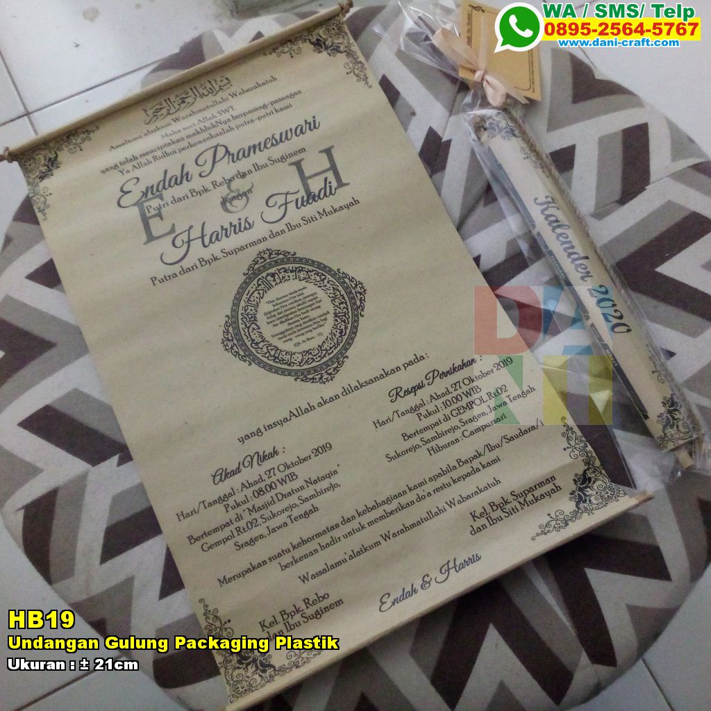 Undangan Gulung Packaging Plastik | Souvenir Pernikahan