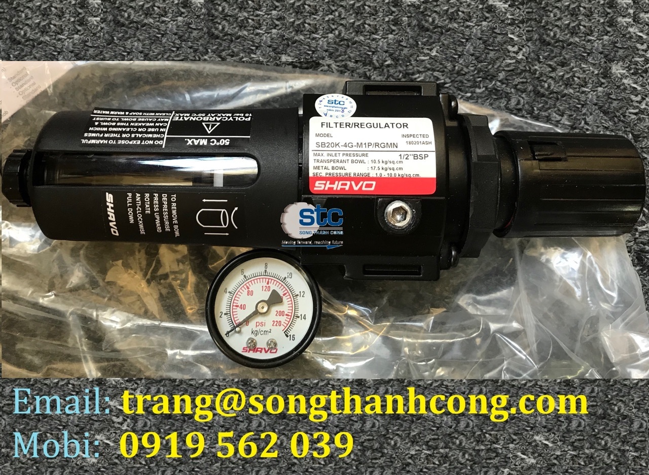 Mua bán thiết bị tự động: Bộ lọc khí, SB20K-4G-M1P/RGMN, Shavo Norgen VietNam, STC VietNam