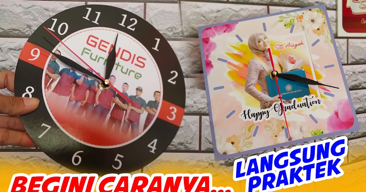 Pembuatan Jam Custom Foto Dengan Sticker dan Papan MDF - kurasaurus