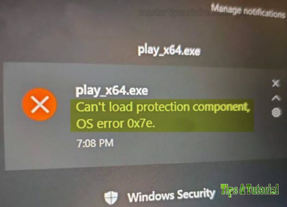 Memperbaiki Error Can’t load protection component, OS error 0x7e di ...