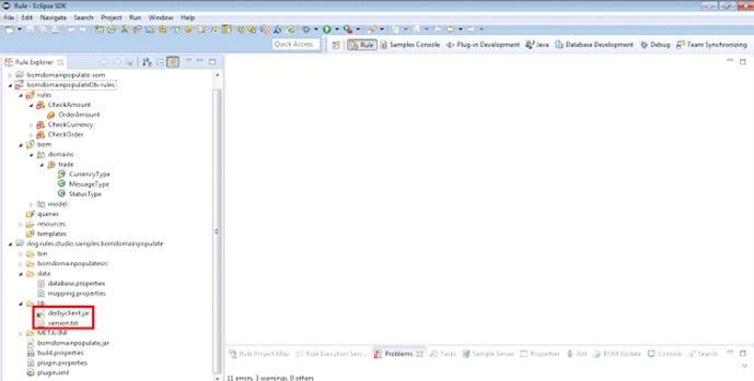 IBM ODM: Domains Using Database