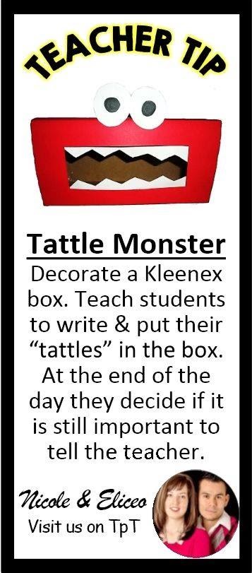 Mrs. Jackson's Class Website Blog: Tattle Monster Box