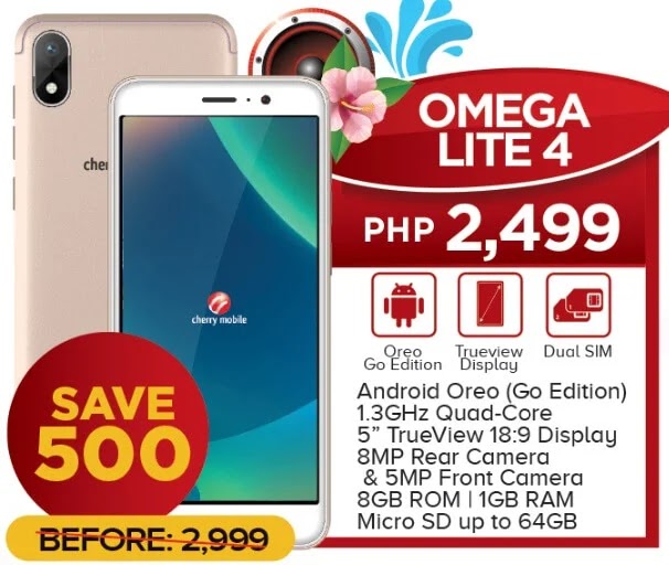 Cherry Mobile Omega Lite 4 Now Only Php2,499