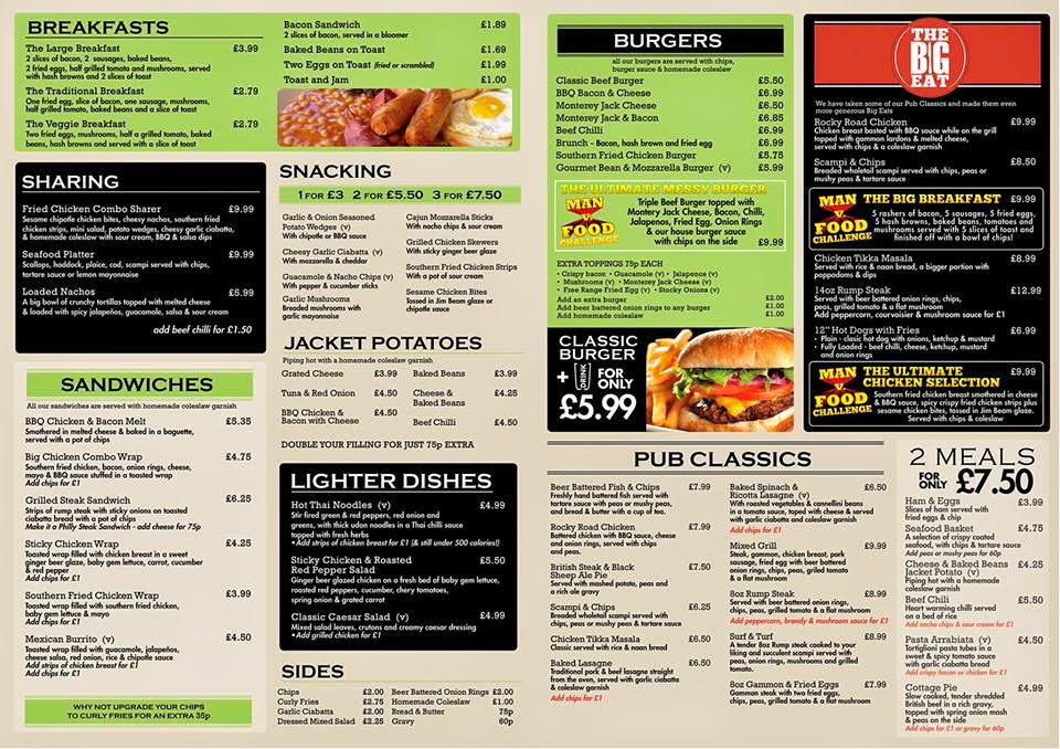 Redcar, North Yorkshire, UK.: The Livery Redcar - New Food Menu