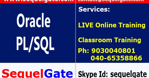 SQL & PL-SQL Training: Oracle PLSQL Practical Online Training@ SequelGate SQL & PL-SQL Training: Oracle PLSQL Practical Online Training@ SequelGate