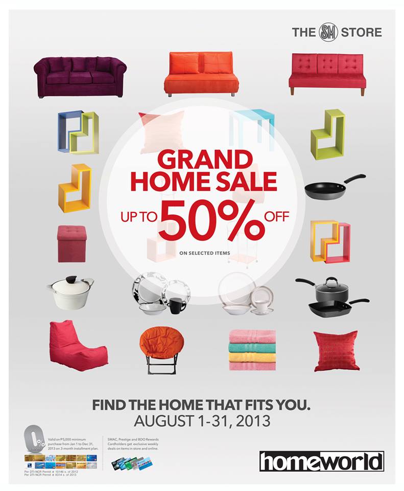 Manila Shopper: The Great SM HomeWorld & Our Home SALE: Aug 2013