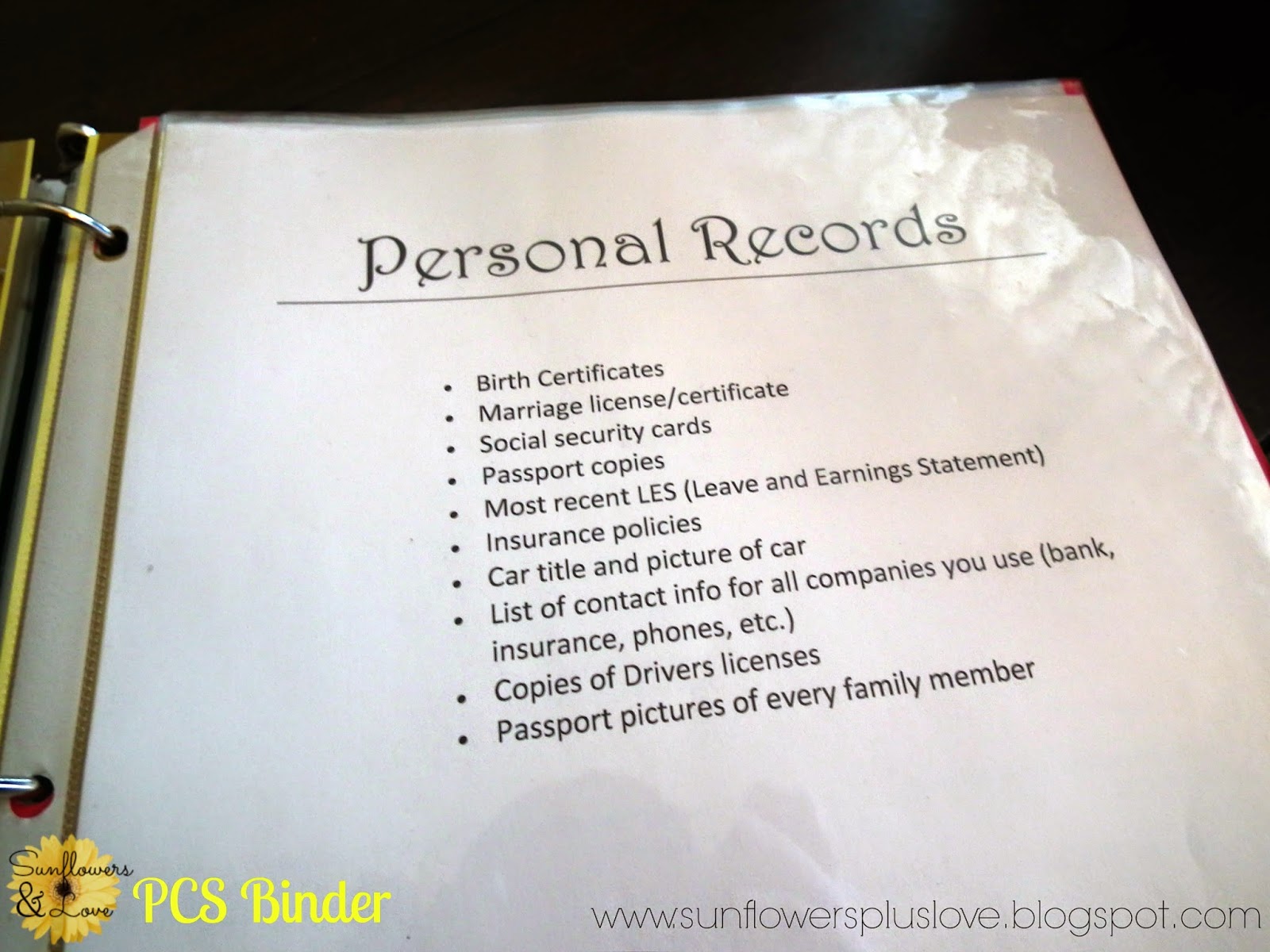 Sunflowers & Love: PCS Files: The Master PCS Binder