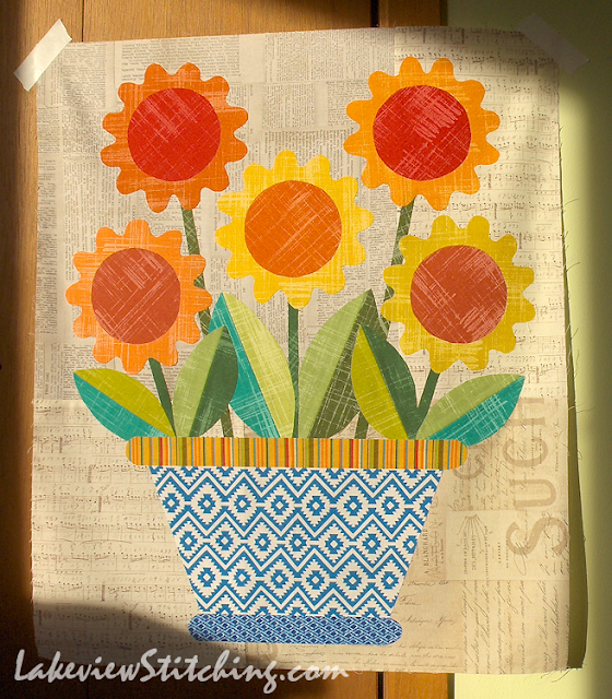 Lakeview Stitching: Sunflower Block