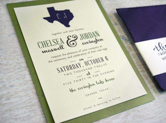 charm & confetti: custom texas lake house wedding invitation suite