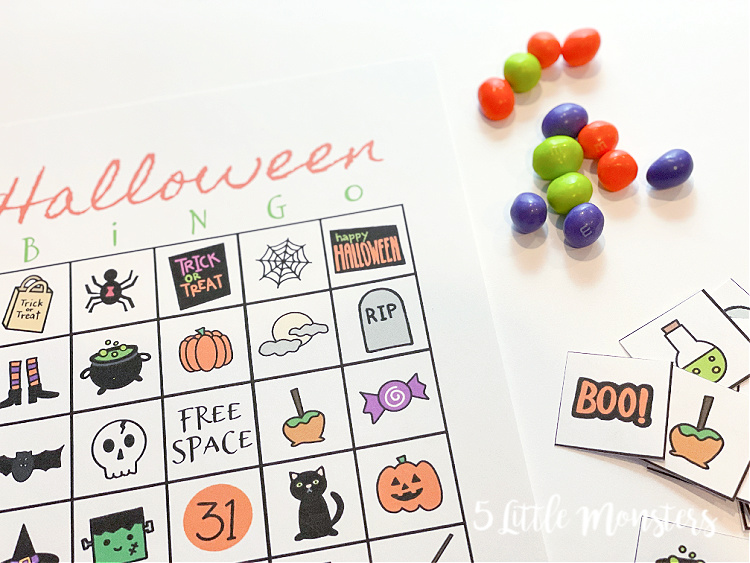 5 Little Monsters: Halloween Bingo