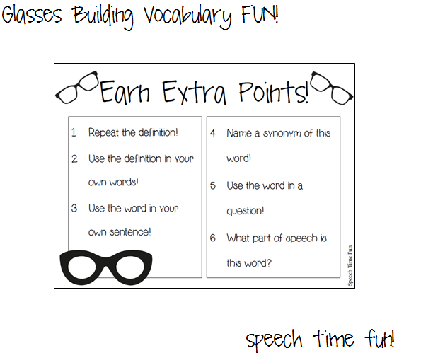 Reading Comprehension Stories: Glasses Building Vocabulary FUN!