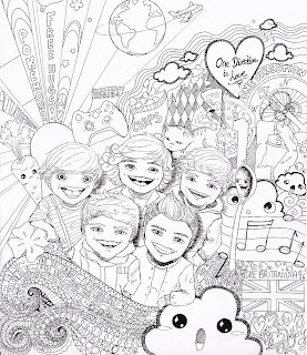 One Direction In - Free Coloring Pages