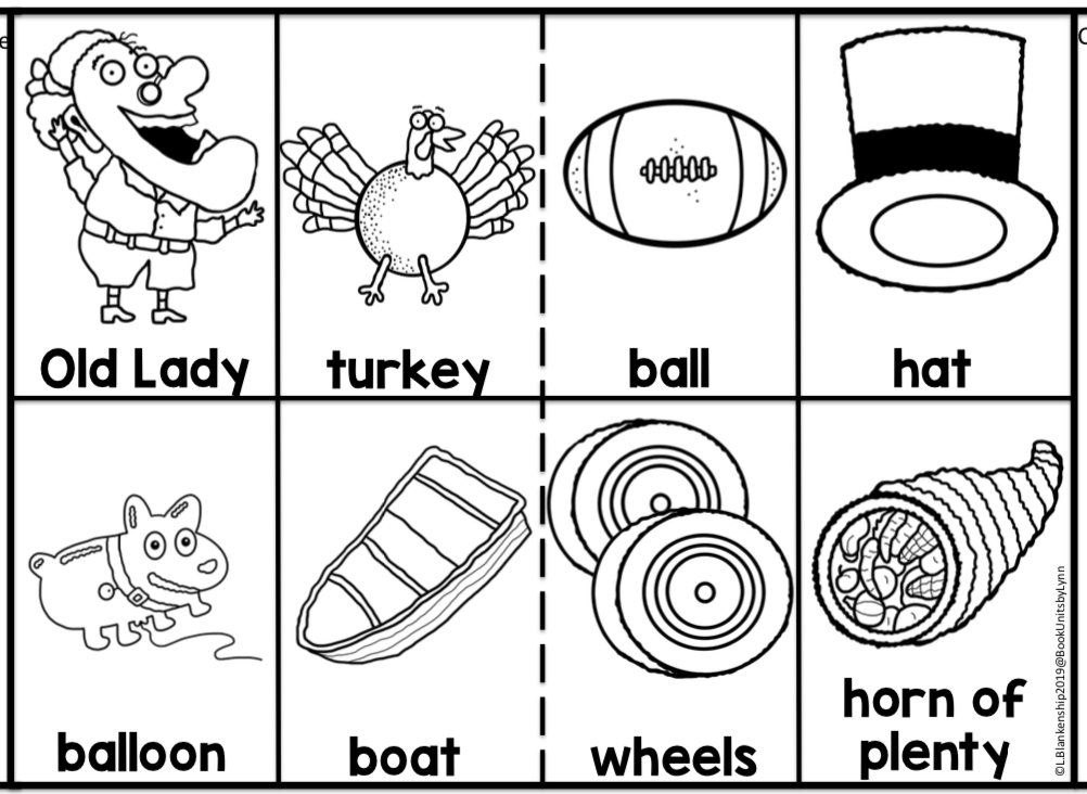 THERE WAS AN OLD LADY WHO SWALLOWED A TURKEY BOOK CRAFT ~ Book Units by ...