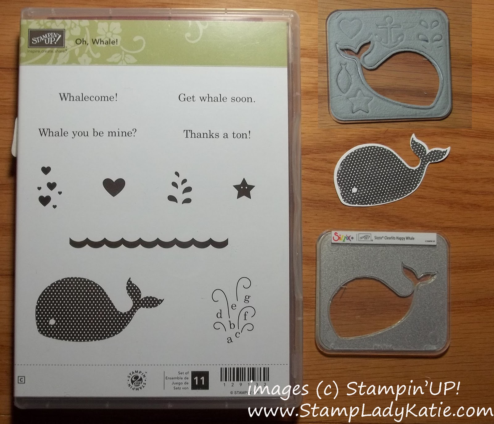 StampLadyKatie.com: Happy Whale Swimming on a Ribbon Sea