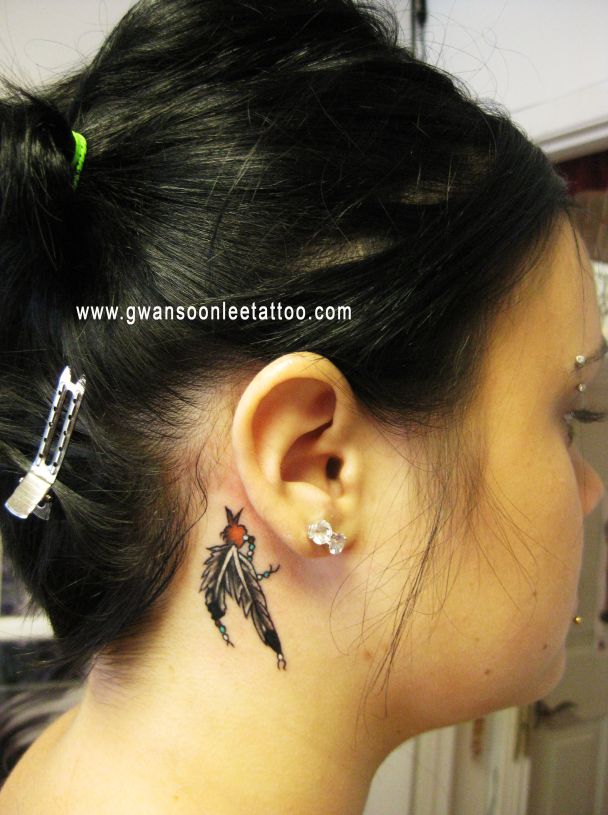 bird tattoo behind ear | Bird Tattoos