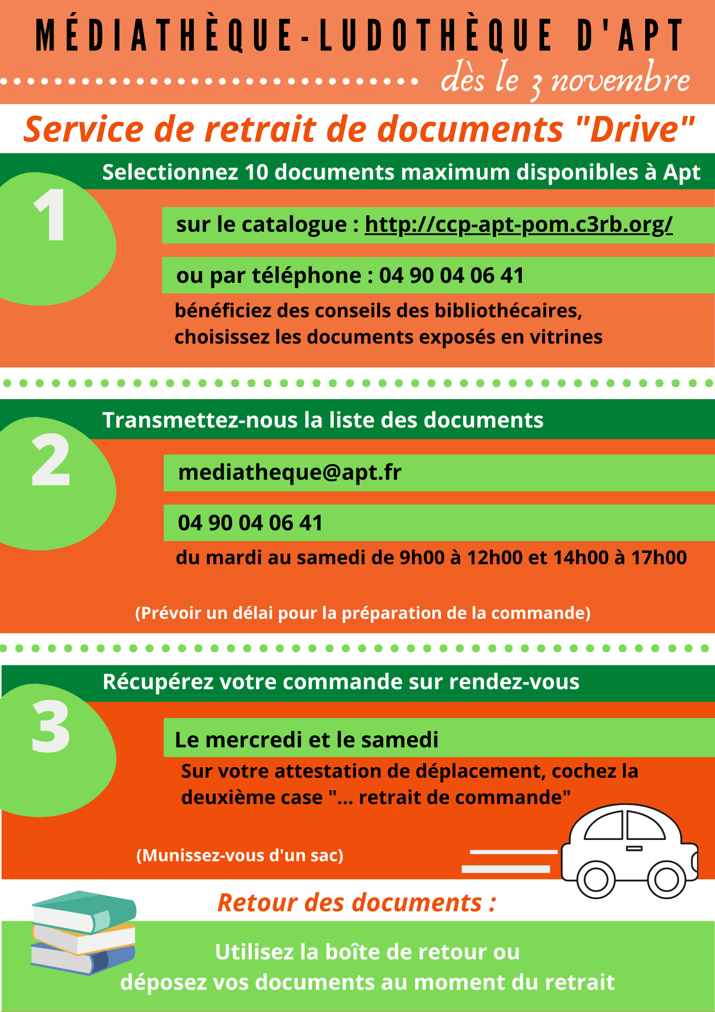 Médiathèque d'Apt: Service de retrait de commandes