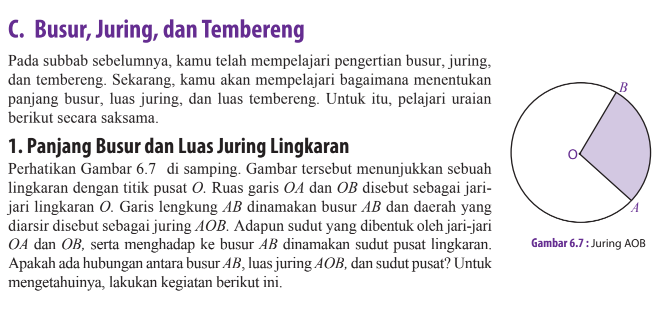 C. Busur, Juring dan Tembereng - Science639