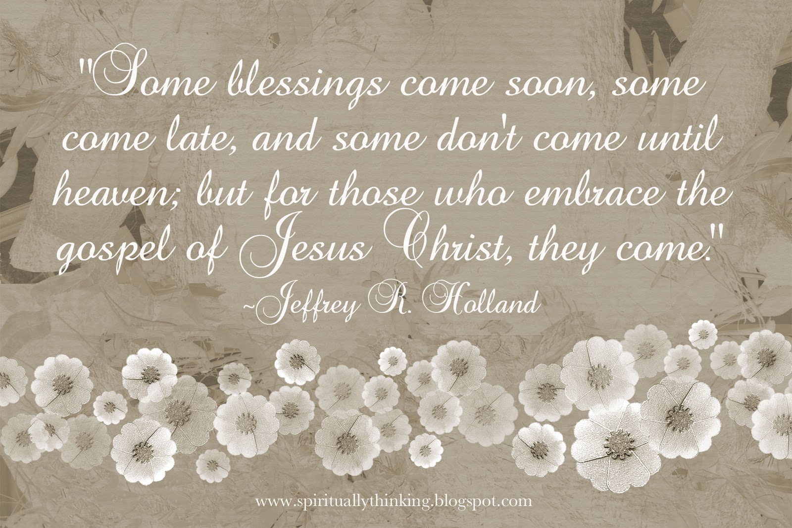 and Spiritually Speaking: Blessings Come