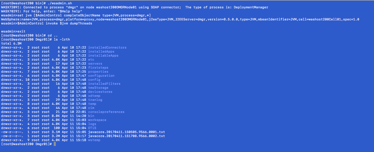 Websphere Application Server Generating Heapdumps And Thread Dumps In Was