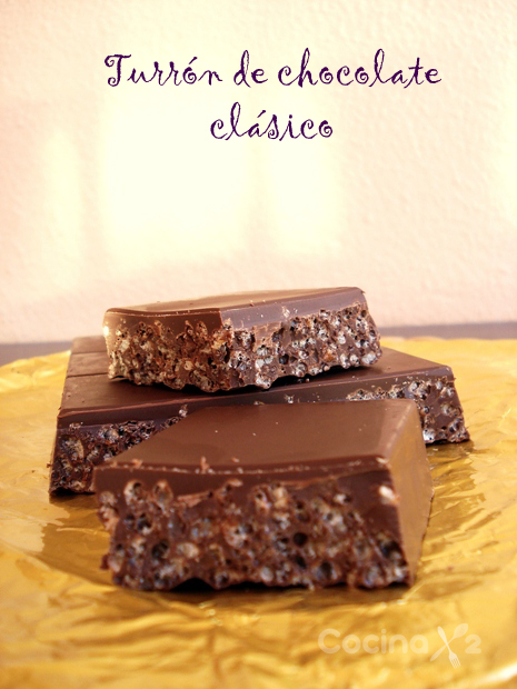 Cocinax2. Las recetas de Laurita.: Turrón de chocolate clásico