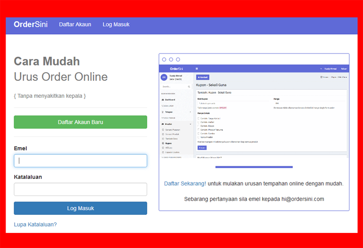 OrderSini - Platform Mudah Ambil Order Bisnes Online