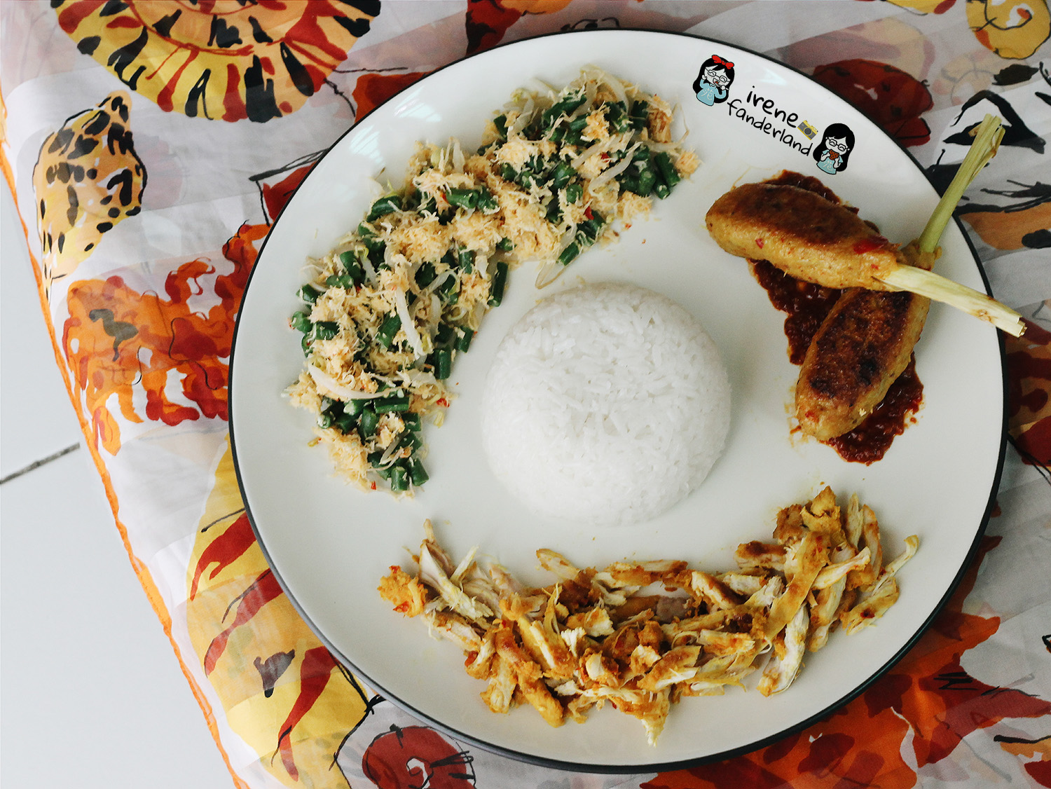 Irene Fan's Wonderland!: [Recipe] Nasi Campur Bali (Balinese Mix Rice)