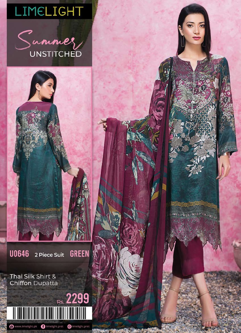 LIMELIGHT SUMMER UNSTITCHED COLLECTION 2020 VOLUME 1