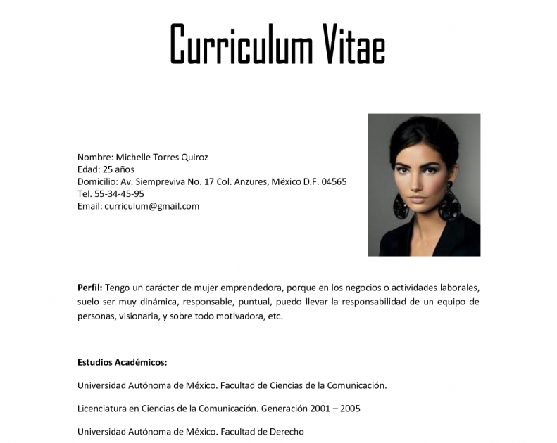 Curriculum Vitae Que Es - Birthday Letter