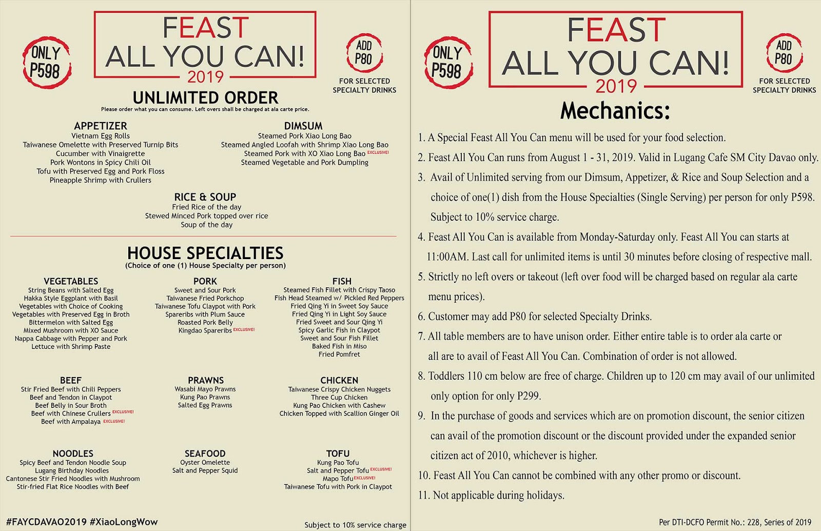 Feast All You Can at Lugang Cafe Davao this August - Eat Well. Travel Often