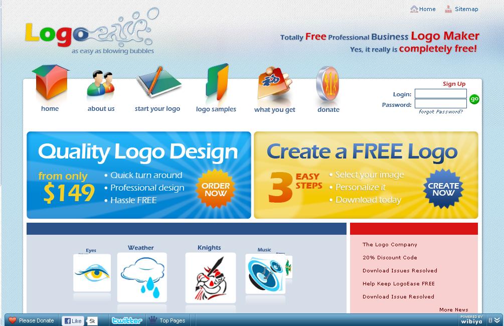 The Top 10 Websites to create free logo for your blog.