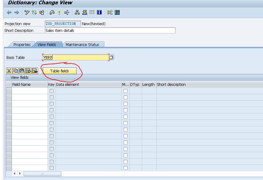 SAP TECH: Projection View
