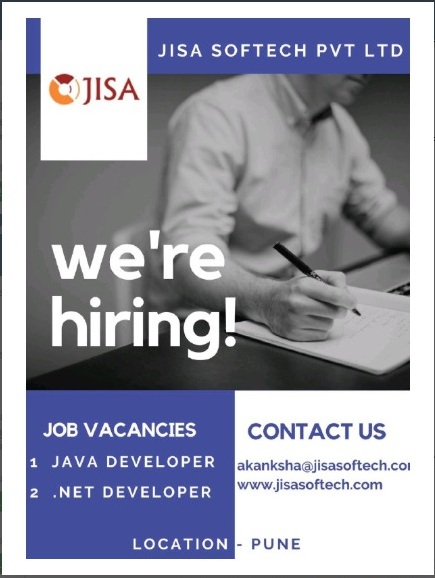 UDYOG ADDA: JISA SOFTECH PVT LTD HIRING JAVA & .NET DEVELOPERS APPLY NOW