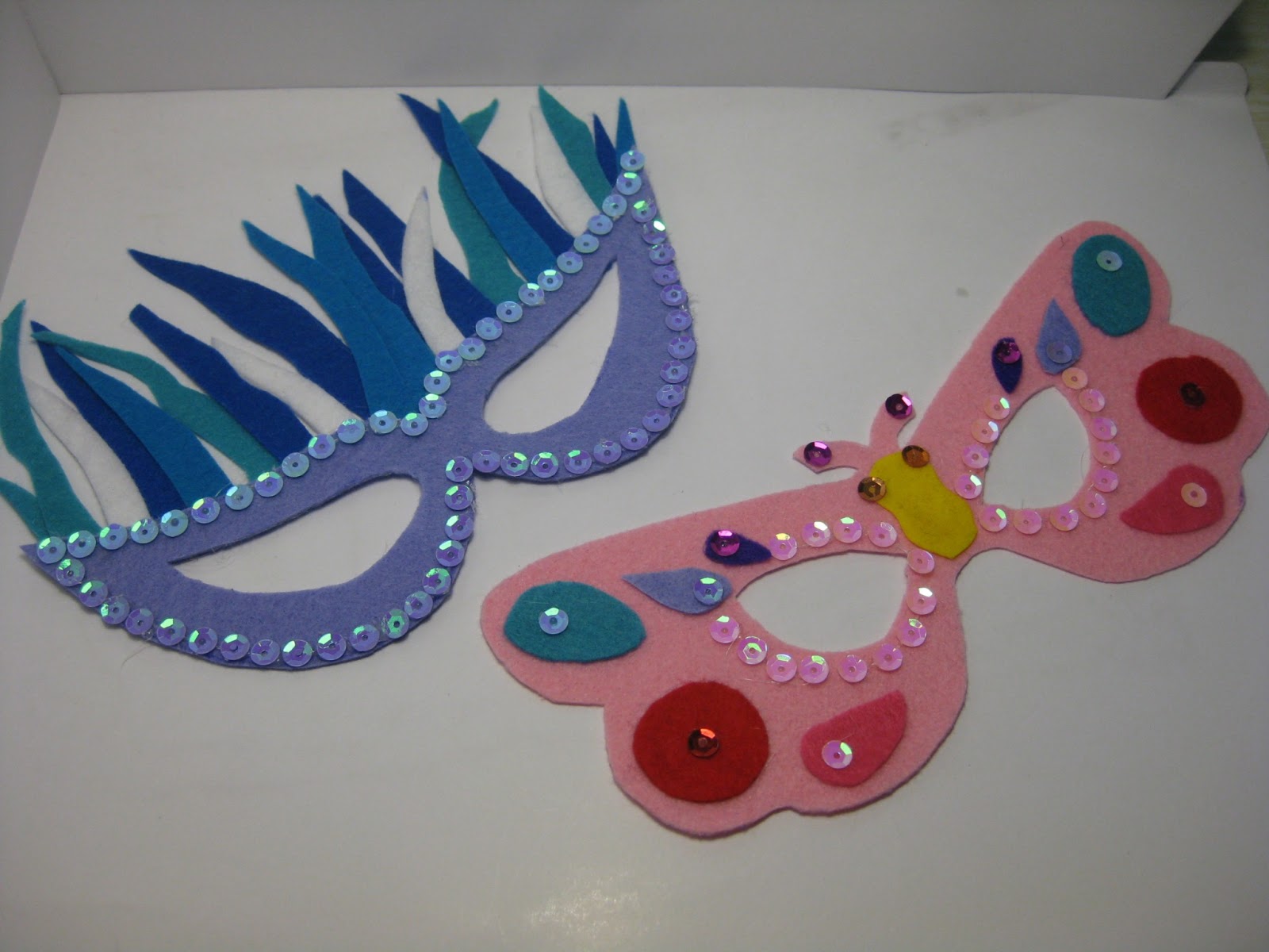 Creaciones Montse: mascaras de carnaval hechas con fieltro
