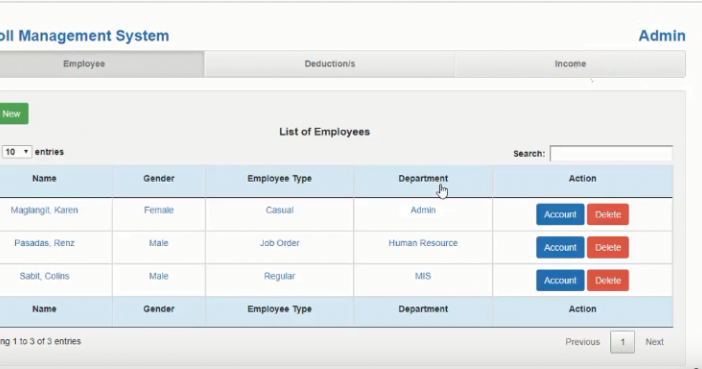 Payroll Management system in PHP with Source code