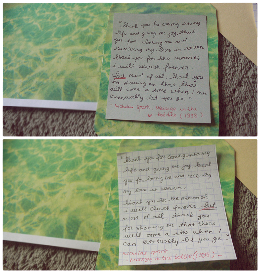 Membuat scrapbook: message in the bottle - SCRAPTERRA