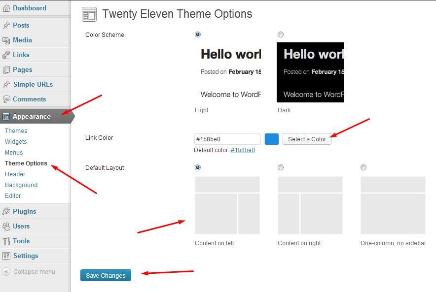 How To Set Up The Layout Of The Display In WordPress ~ Ariel Write