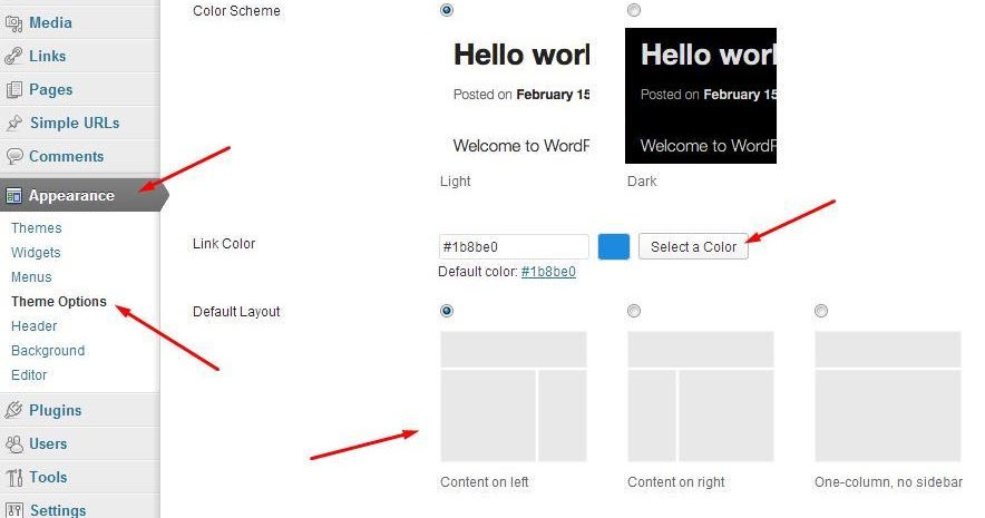 How To Set Up The Layout Of The Display In WordPress ~ Ariel Write