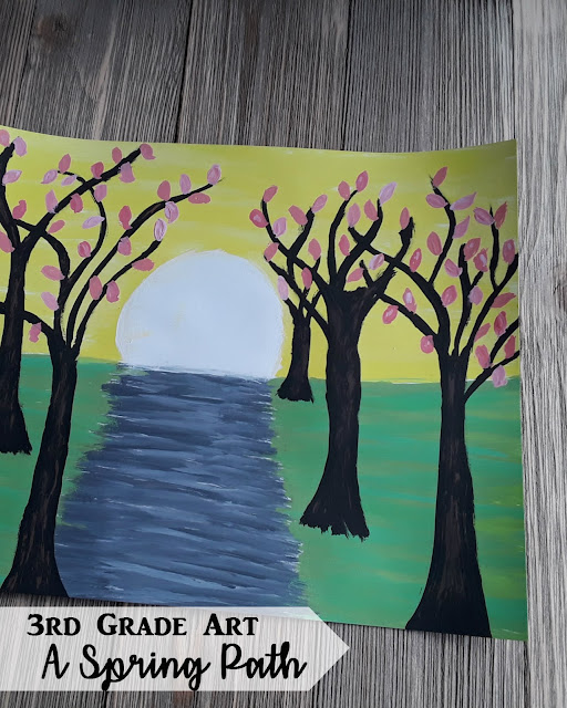 The Colbert Clan: 3rd Grade Art A Spring Path