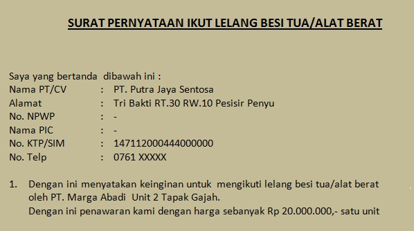 Contoh Pengenalan Untuk Scrap