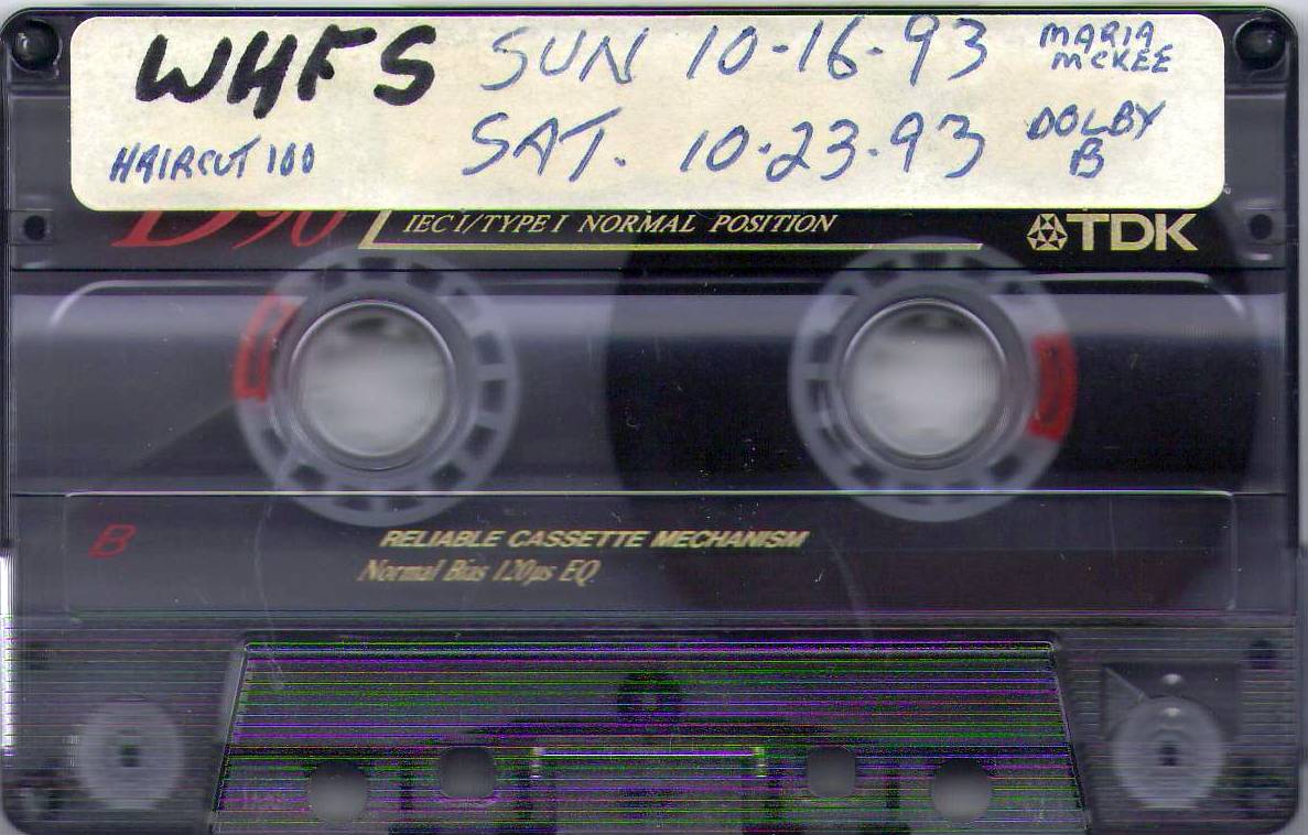 Camarillo Brillo: WHFS 99.1 FM GINA CRASH AND JOHNNY RIGGS 10-16-1993