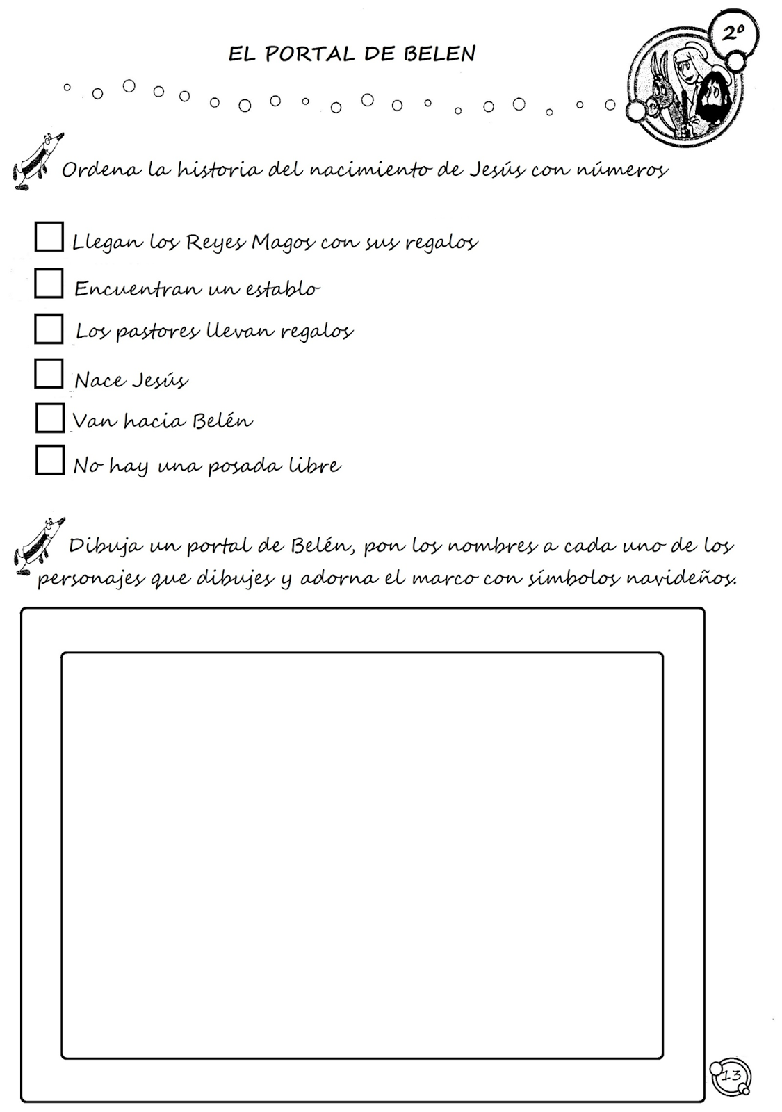 MIS ALUMNOS DE INFANTIL: Ya está aquí. Es Navidad, fichas 2º Primaria