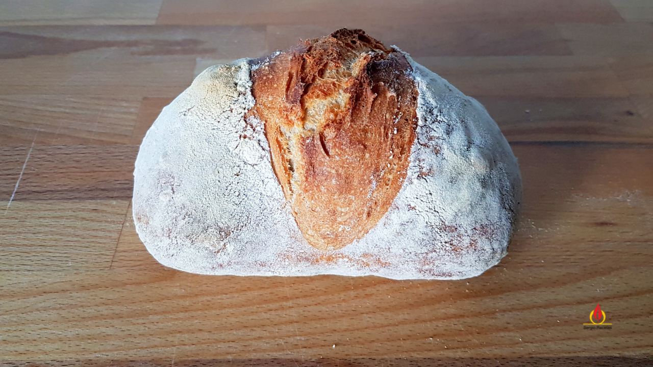 Cómo hacer PAN CASERO GALLEGO DE CEA (sin amasar) con masa madre