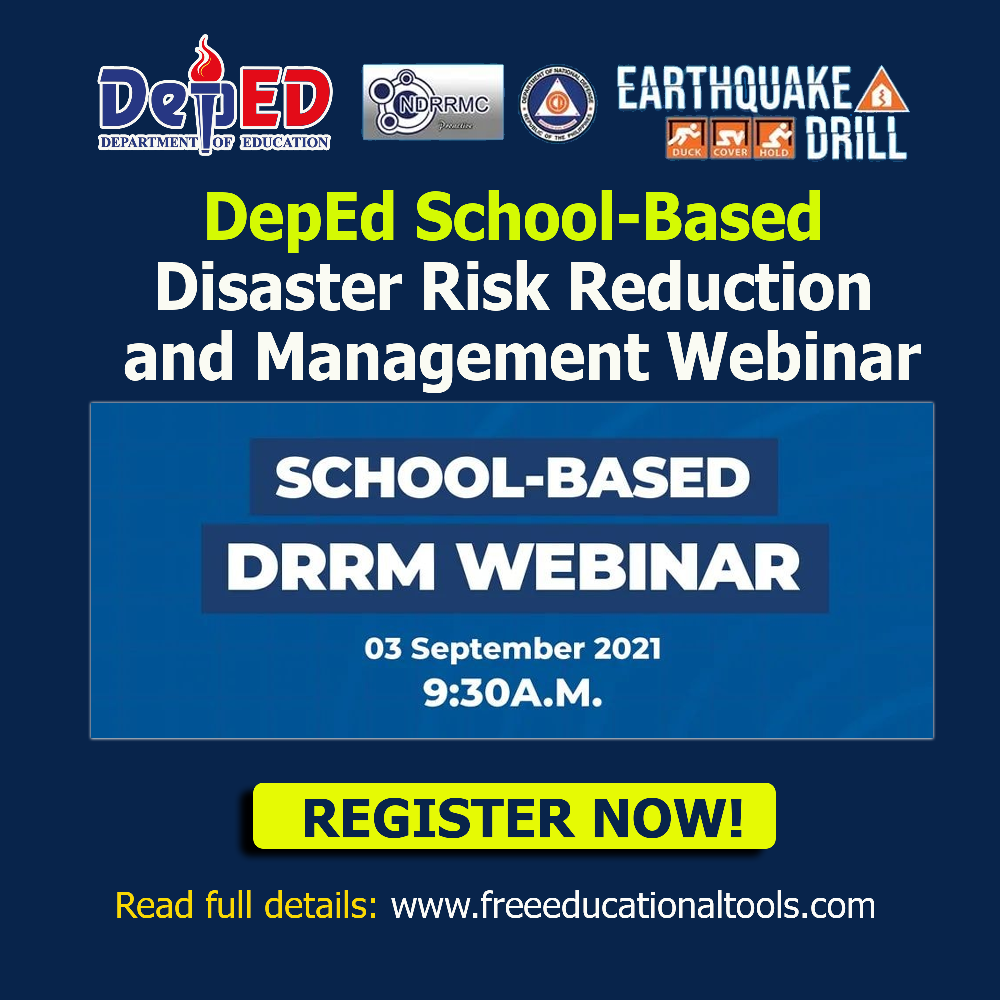 DepEd Free School-Based DRRM Webinar for Teachers | September 3 ...