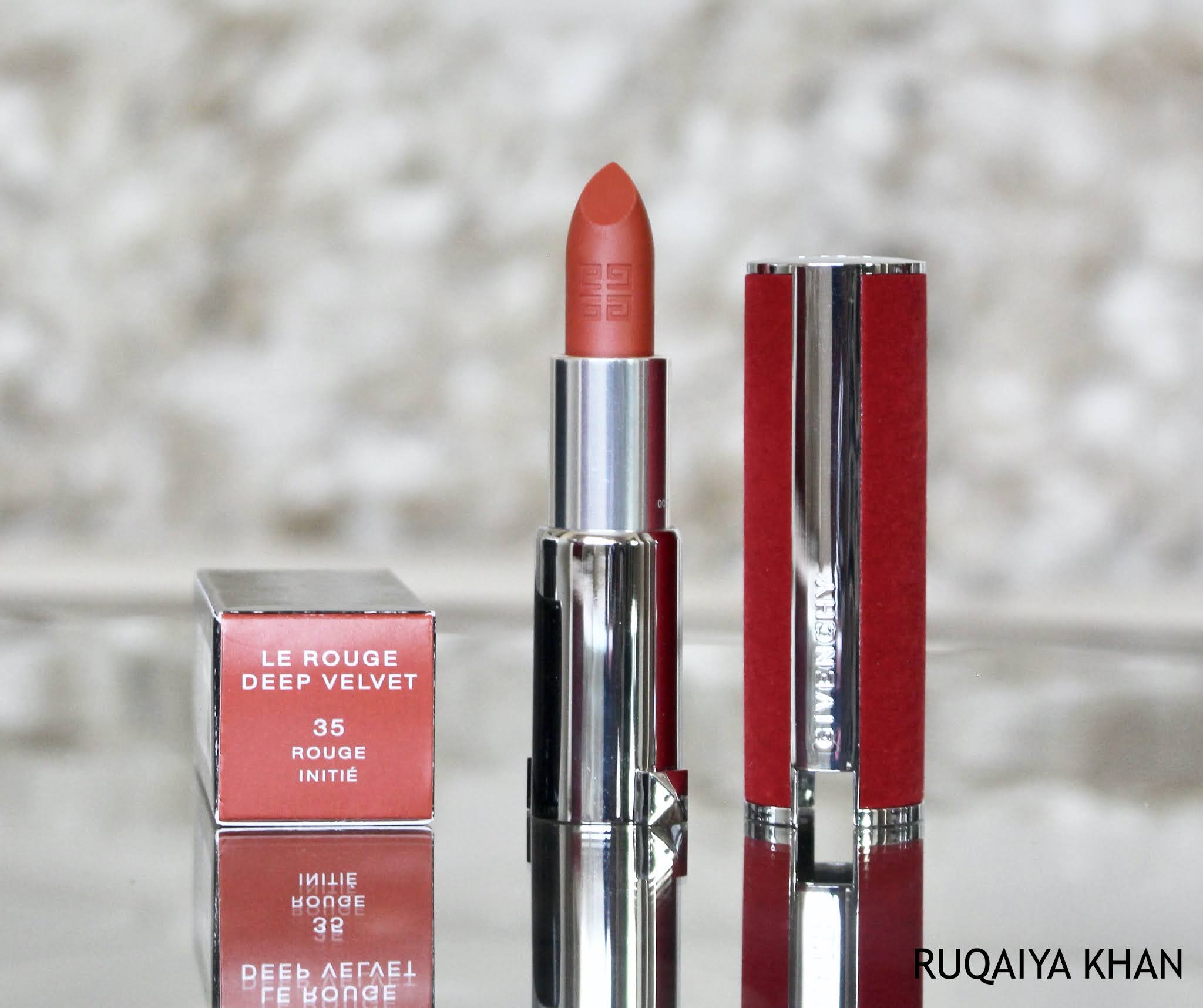 Ruqaiya Khan: GIVENCHY Le Rouge Deep Velvet Matte Lipstick Review and ...