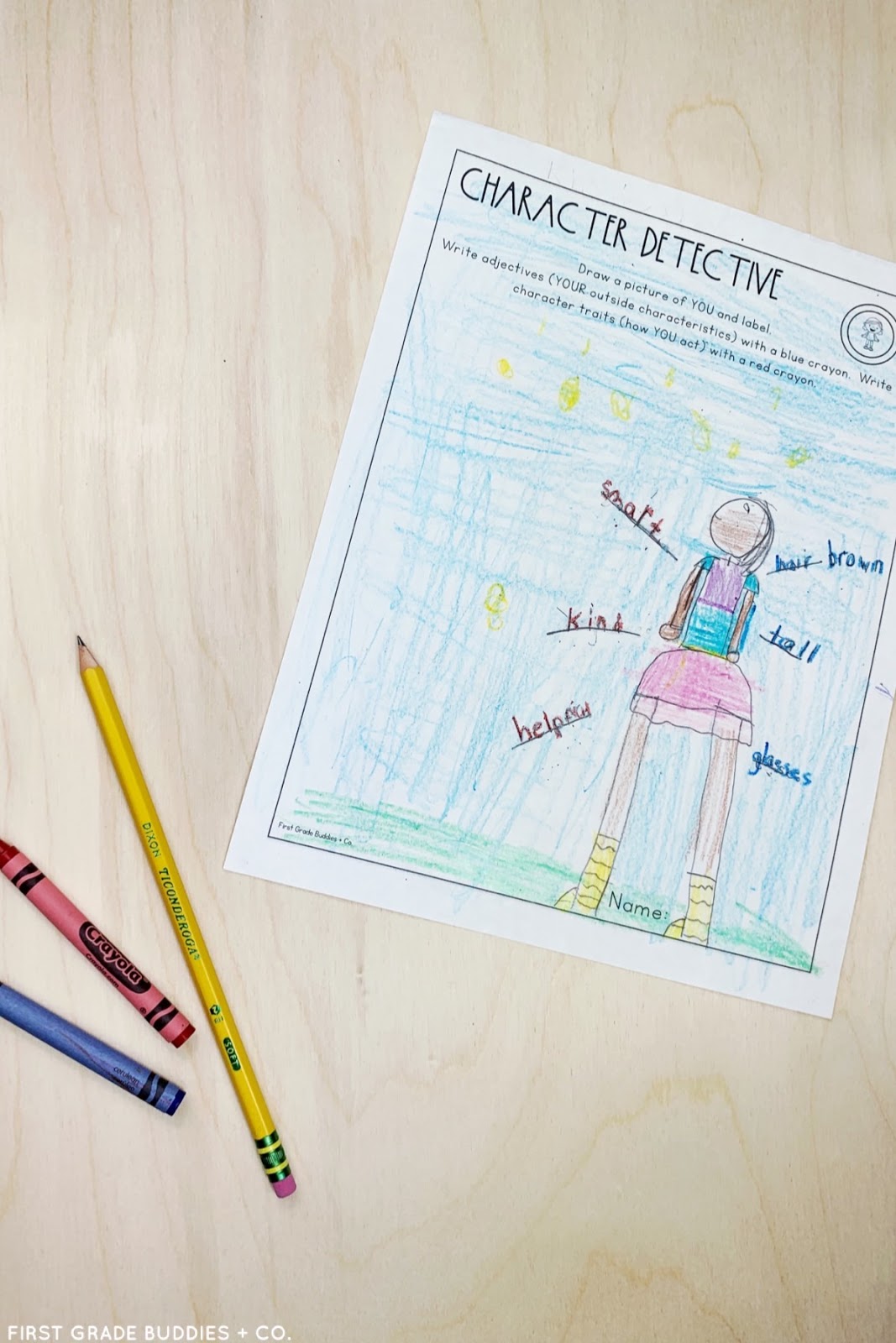 Character Traits Detective | First Grade Buddies