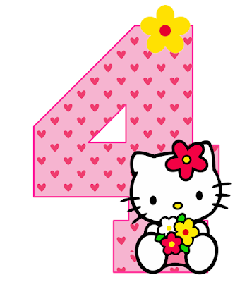 Kits imprimibles gratis : Números Hello Kitty para imprimir