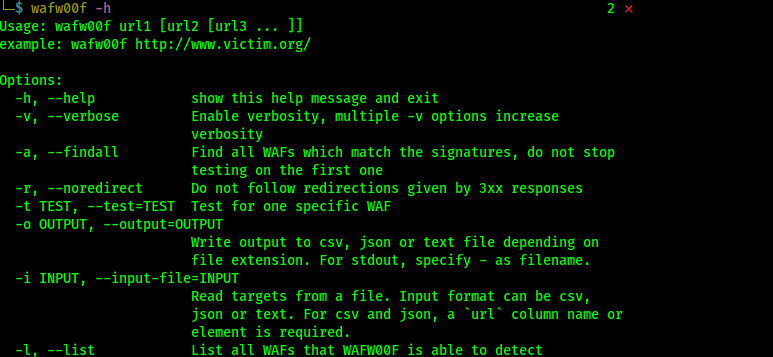 WafW00f - Web Application Firewall Testing - Infocerts LLP