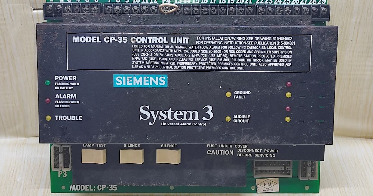 SIEMENS CP-35 CONTROL UNIT SYSTEM 3 UNIVERSAL ALARM CONTROL